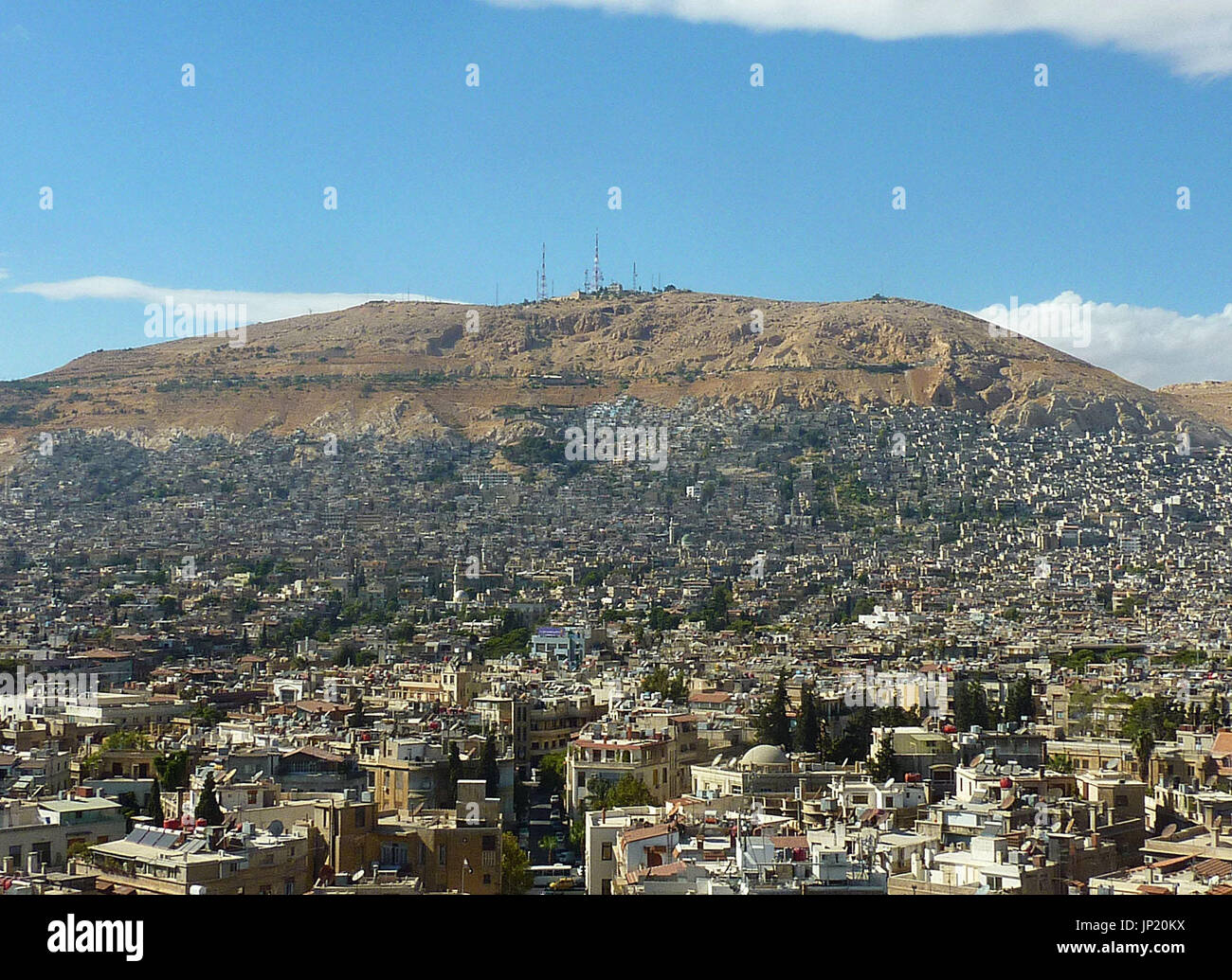 DAMASCUS, Syria - Photo shows Mt. Qasioun, where a key military complex ...