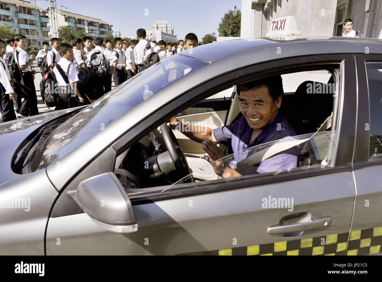 PYONGYANG, North Korea - Photo shows a taxi driver in Pyongyang, North ...
