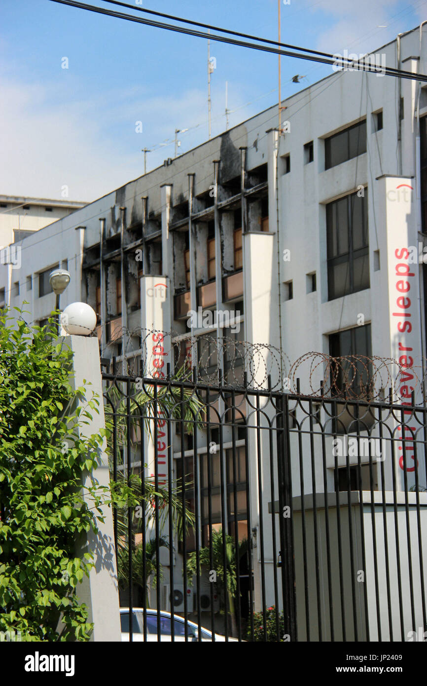 KINSHASA, Congo - Photo shows the building housing the Japanese Embassy ...