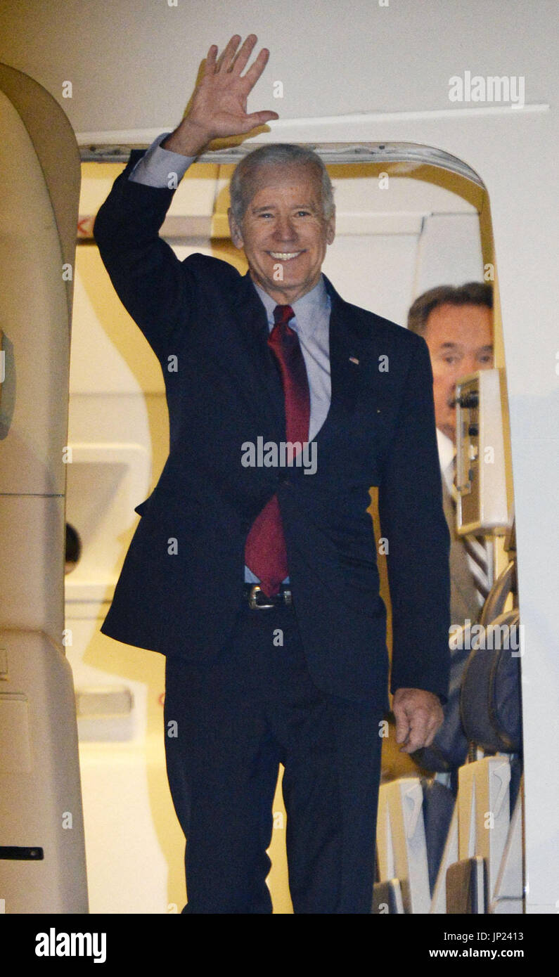 TOKYO, Japan - U.S. Vice President Joe Biden arrives at Tokyo's Haneda ...