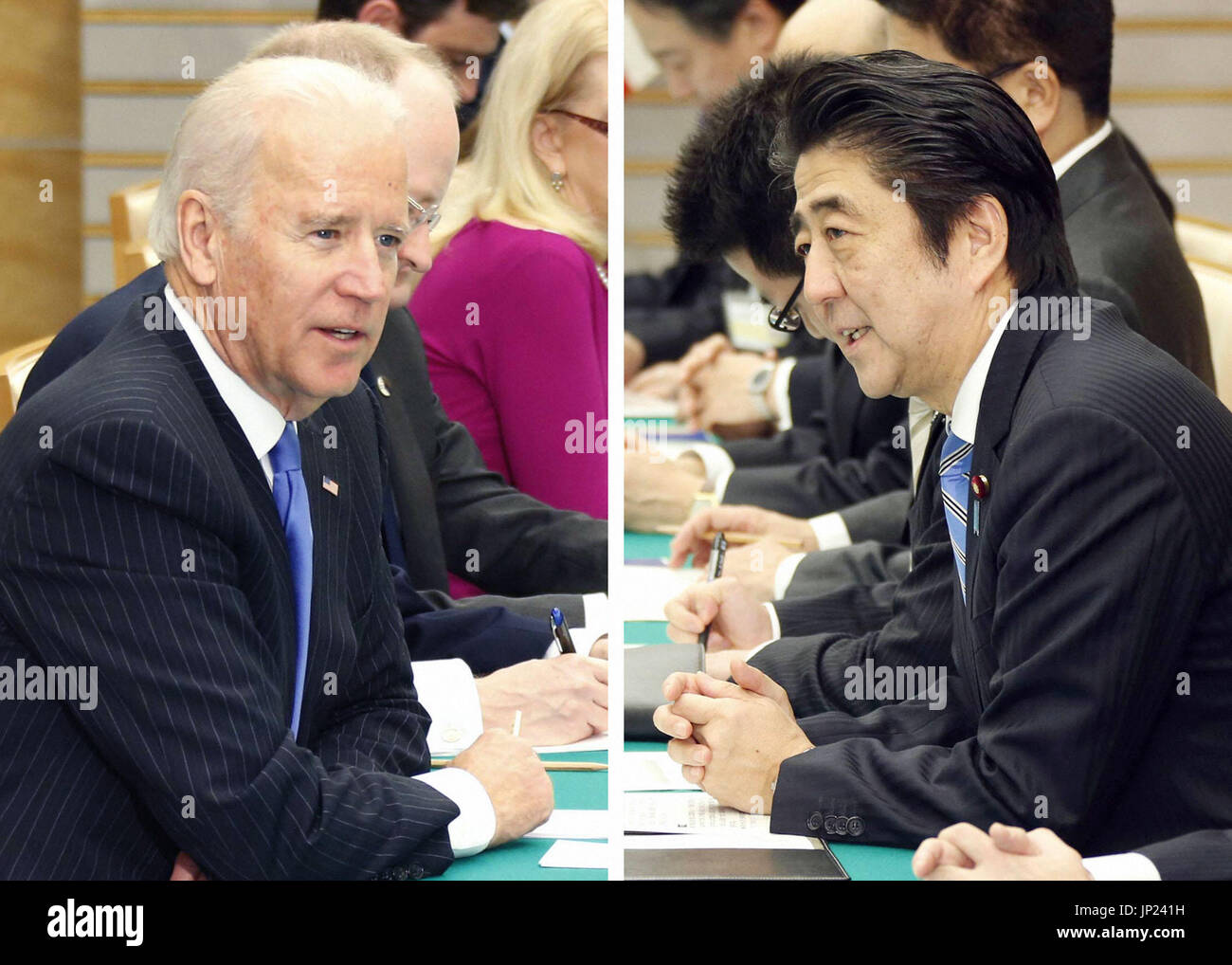 TOKYO, Japan - Combination photo shows U.S. Vice President Joe Biden (L ...