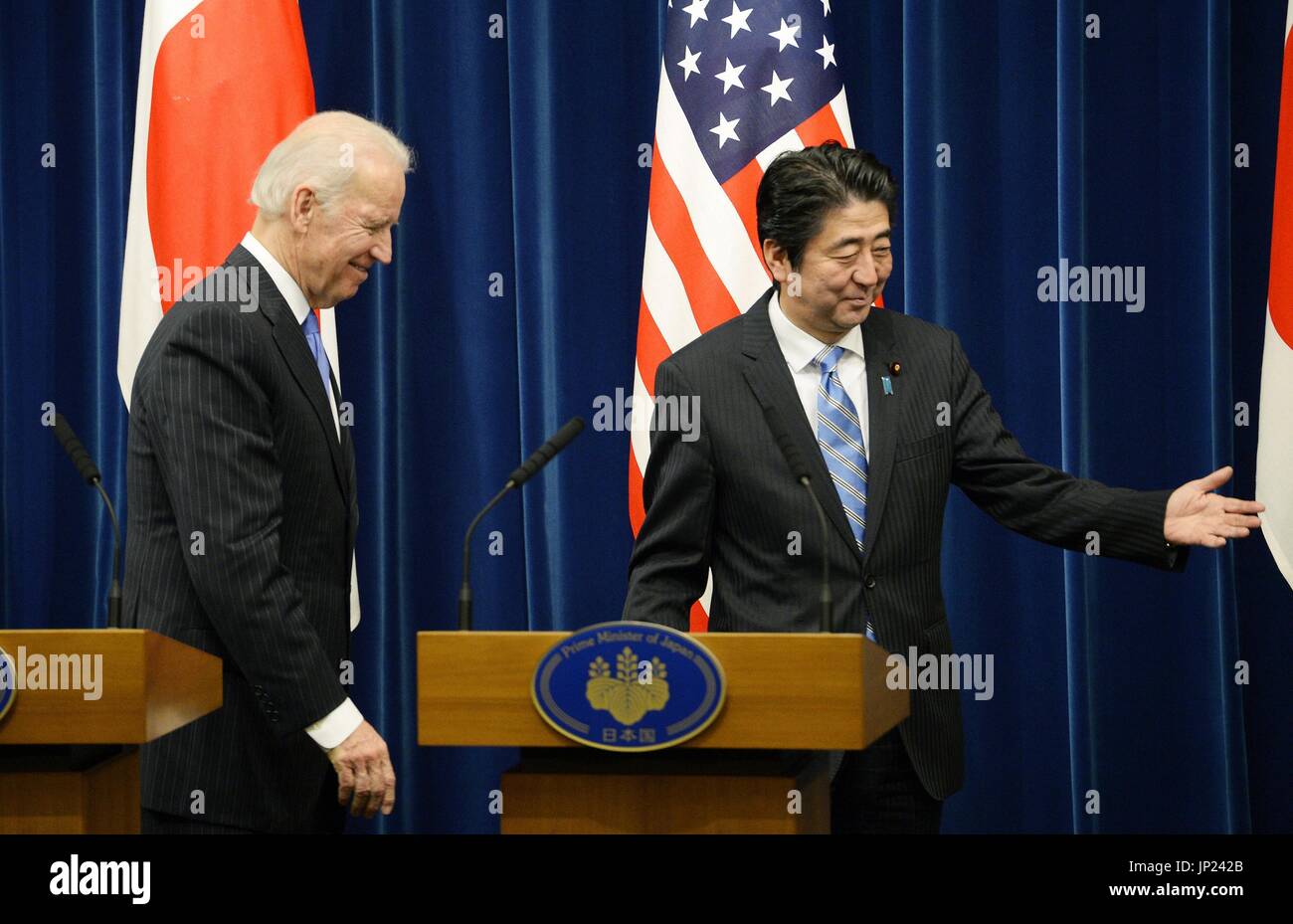 TOKYO, Japan - U.S. Vice President Joe Biden (L) and Japanese Prime ...