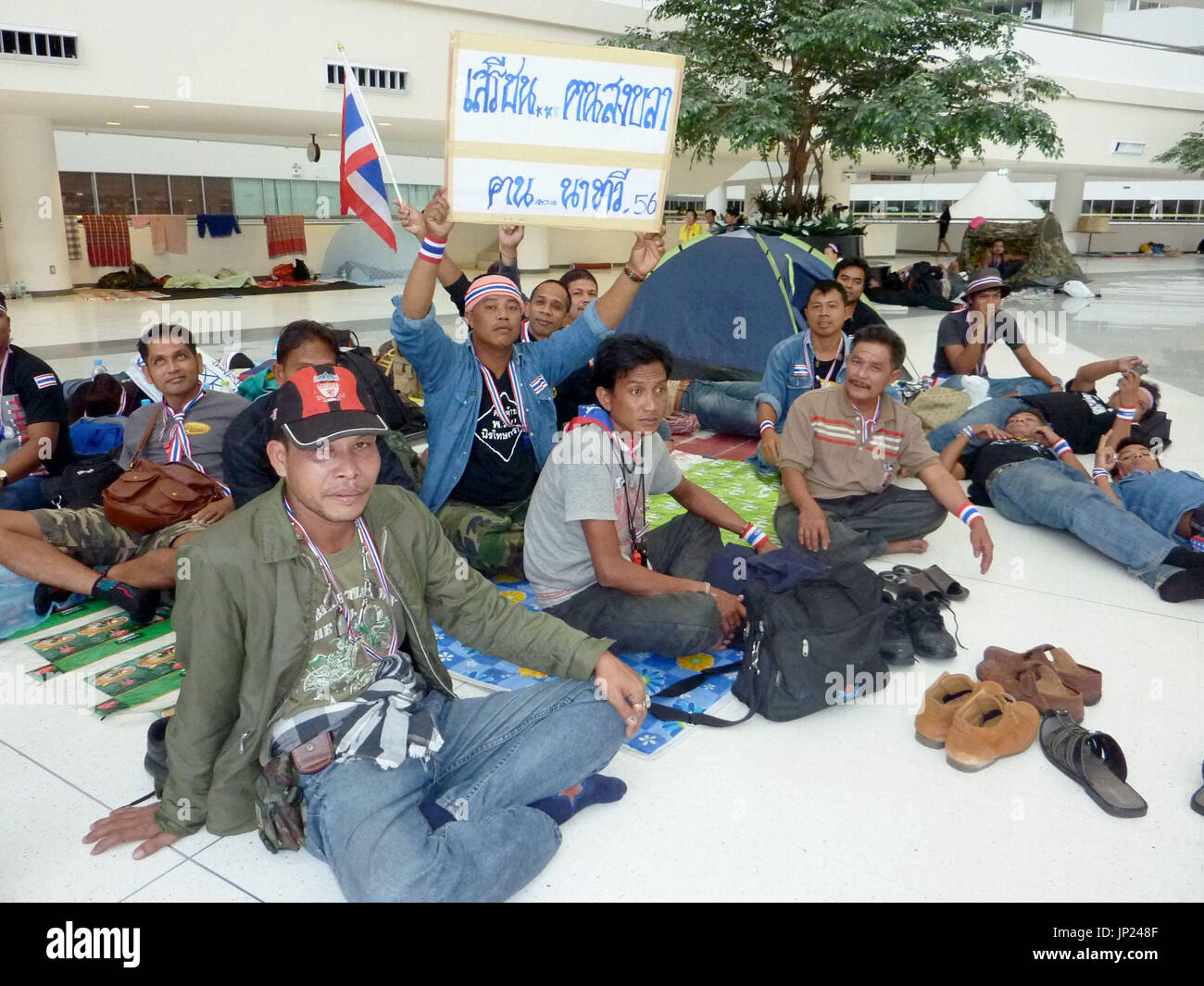 BANGKOK, Thailand - Photo shows antigovernment demonstrators occupying ...