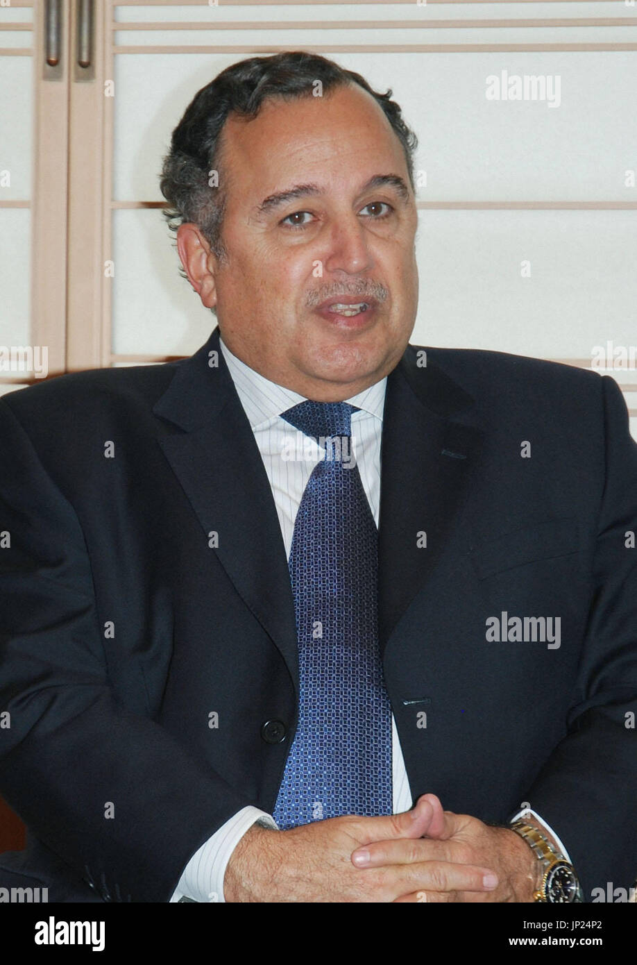 TOKYO, Japan - Egyptian Foreign Minister Nabil Fahmy speaks in an ...