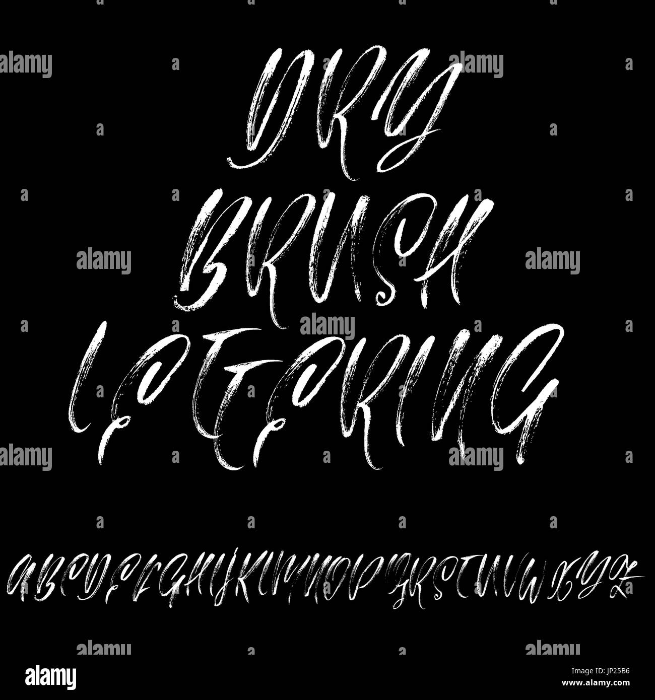 Hand drawn elegant calligraphy font. Modern brush lettering. Grunge ...