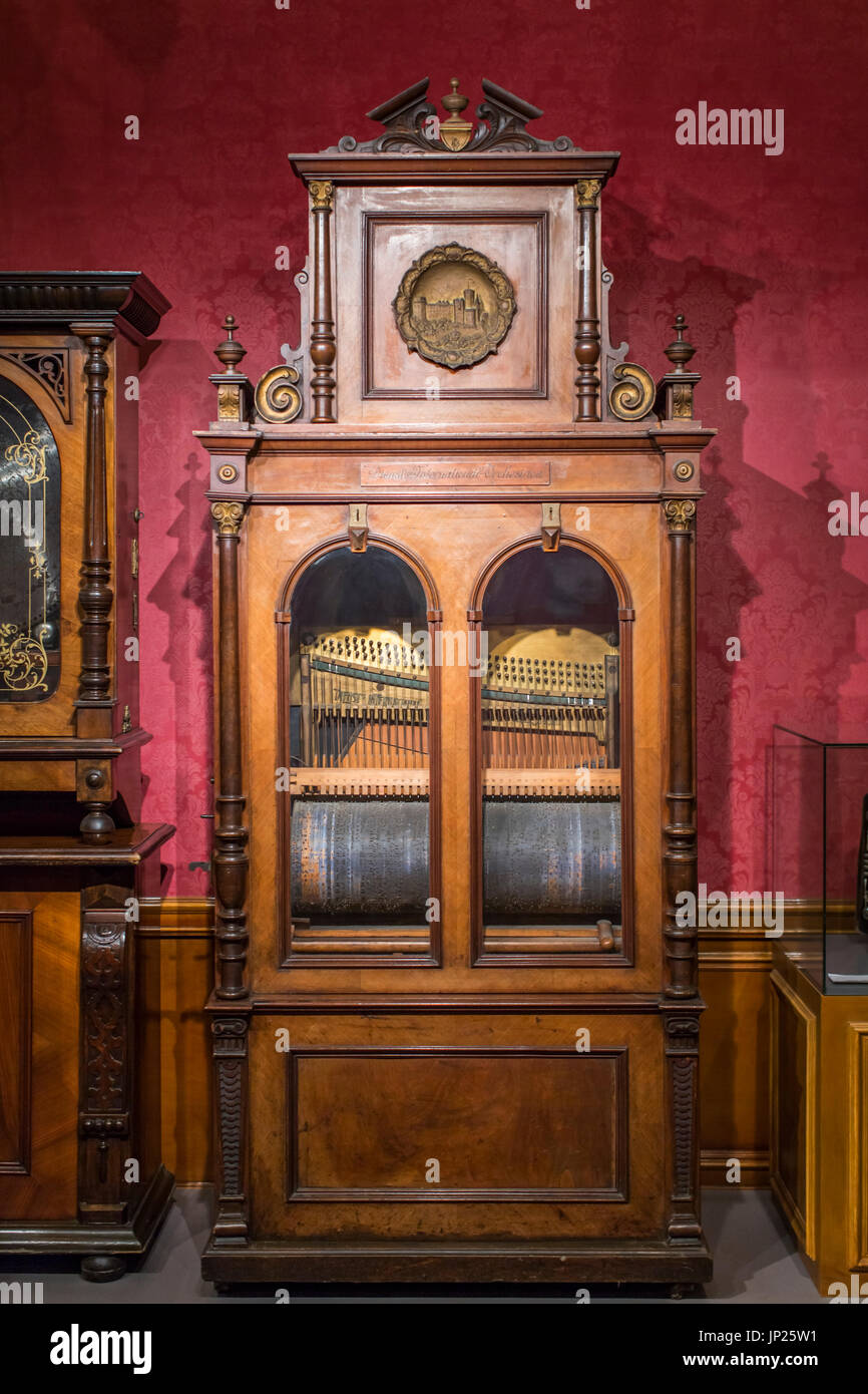 Upright pianola in the musical instrument museum of antwerp hi-res ...