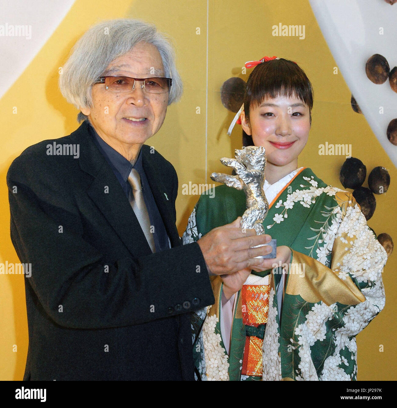 BERLIN, Germany - Japanese actress Haru Kuroki (R) and director Yoji ...