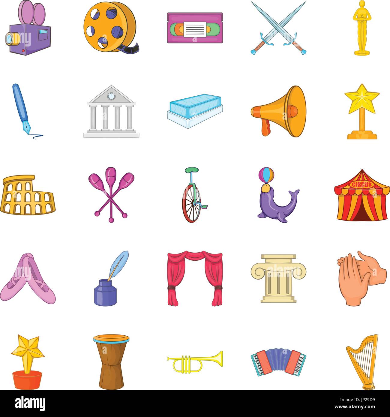 Liberal arts icons set, cartoon style Stock Vector Image & Art - Alamy