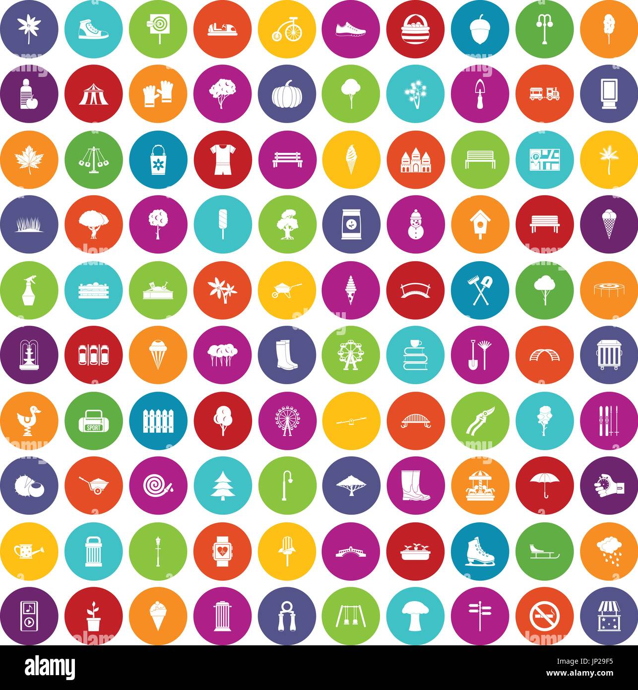 Color sunshine park bench Stock Vector Images - Alamy