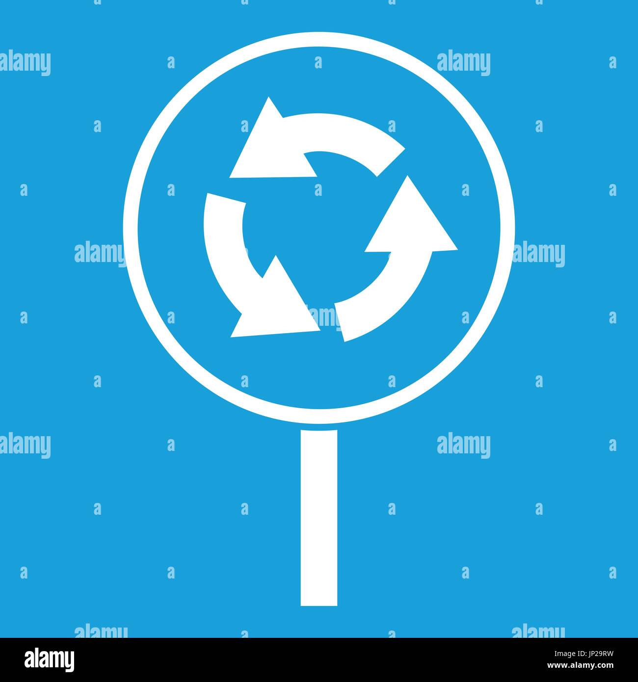 Circular motion road sign icon white Stock Vector Image & Art - Alamy