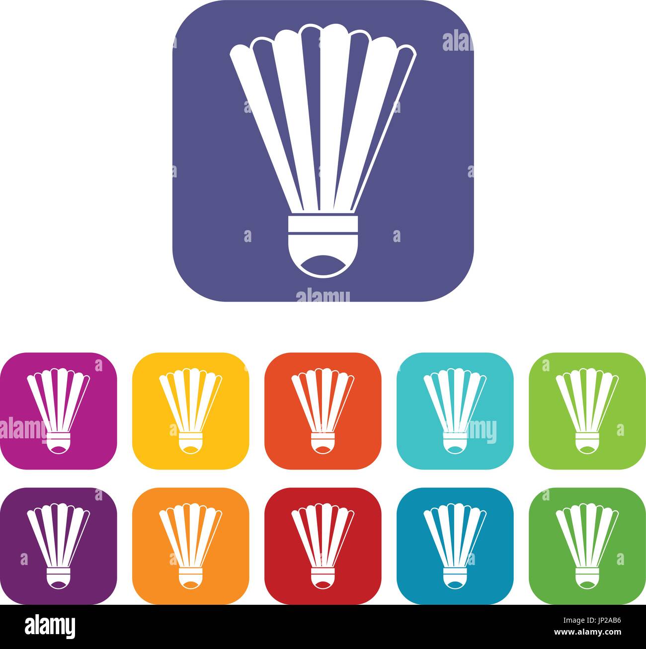 Shuttlecock icons set Stock Vector Image & Art - Alamy