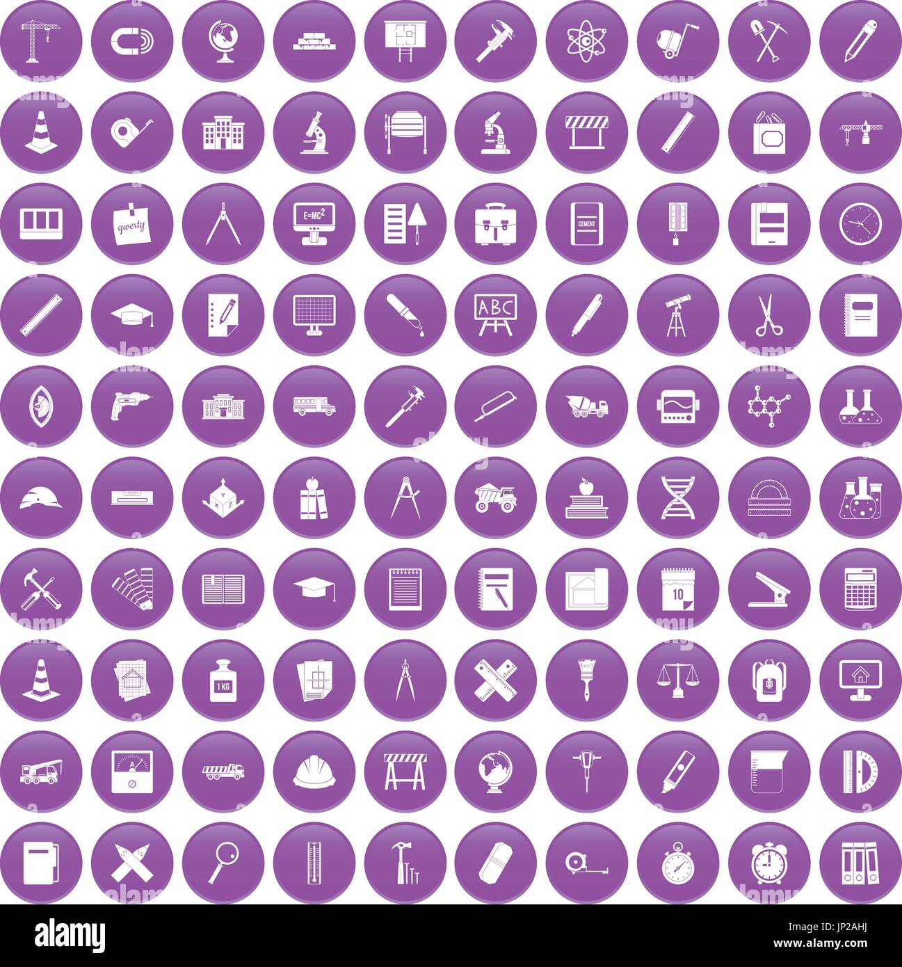 100 compass icons set purple Stock Vector Image & Art - Alamy