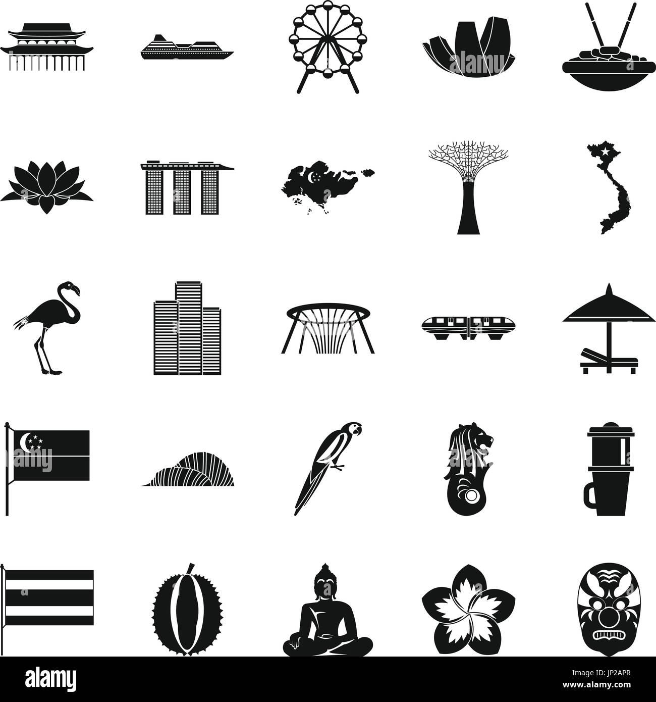 Asia tourism holidays trip Stock Vector Images - Alamy