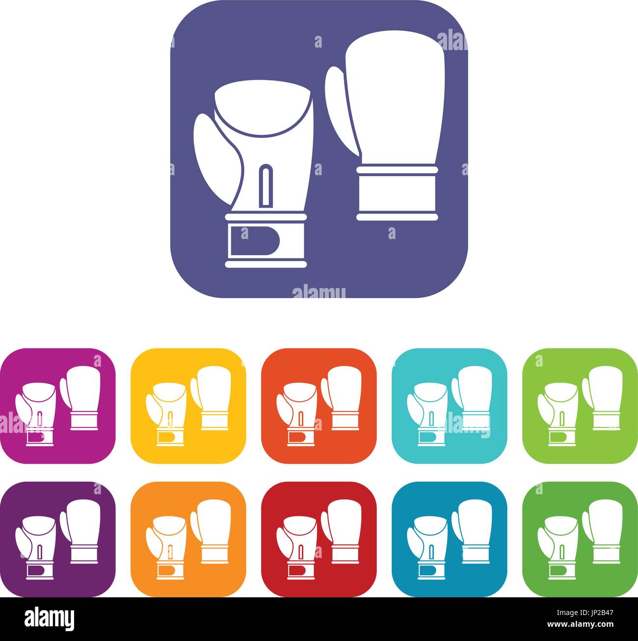 Boxing gloves icons set Stock Vector Image & Art - Alamy