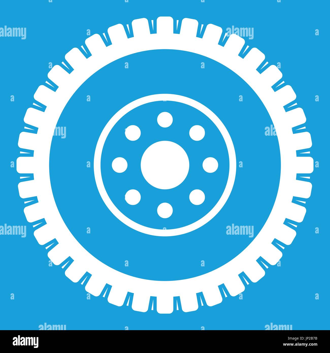 Gear wheel icon white Stock Vector Image & Art - Alamy