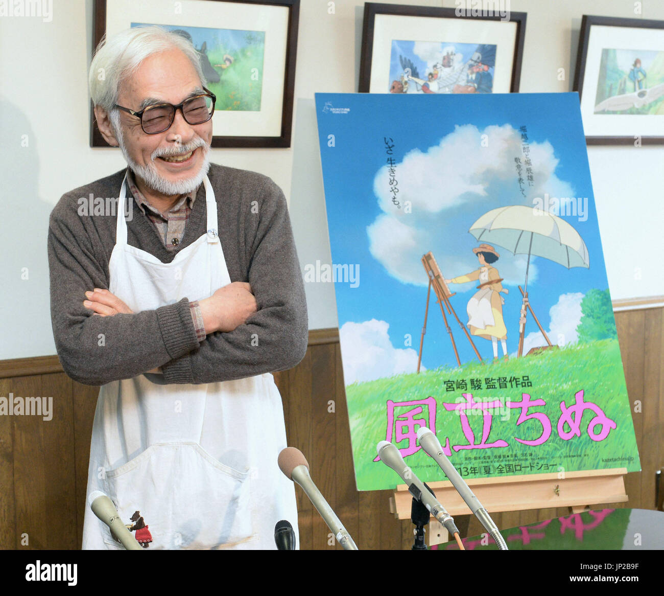 TOKYO, Japan - Japanese animator Hayao Miyazaki meets the press at ...