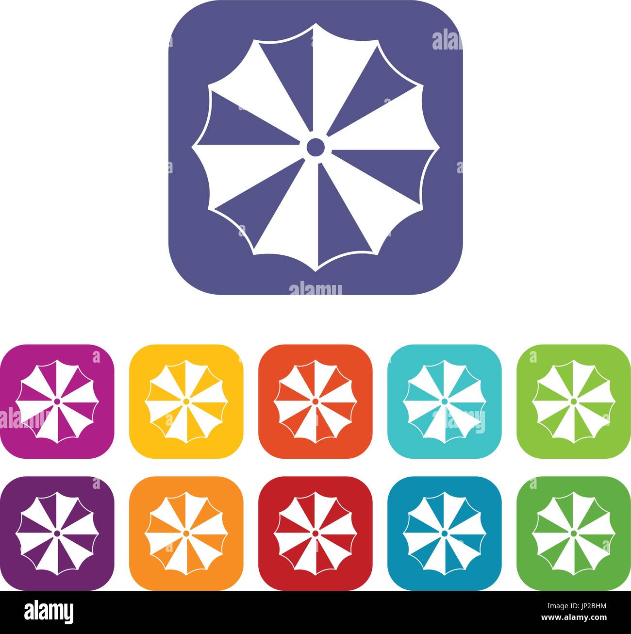 Striped umbrella icons set Stock Vector Image & Art - Alamy