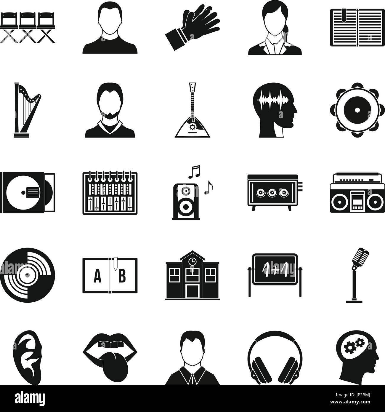 Action icons set, simple style Stock Vector Image & Art - Alamy