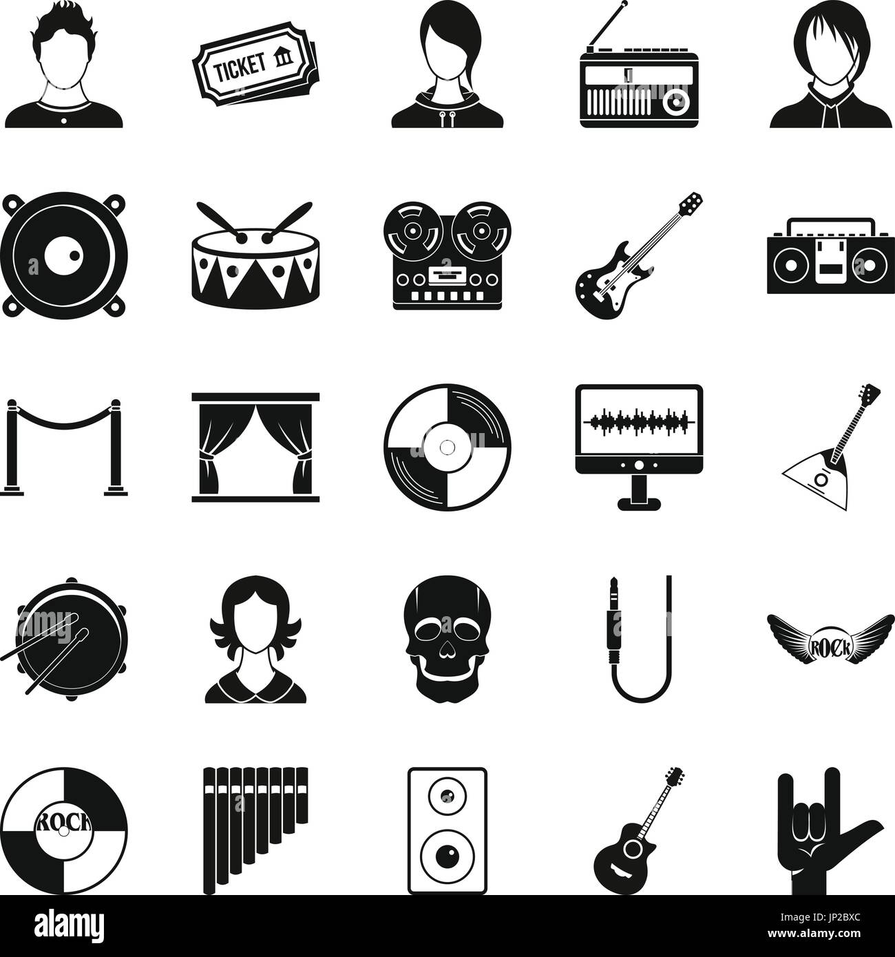 Audience icons set, simple style Stock Vector Image & Art - Alamy