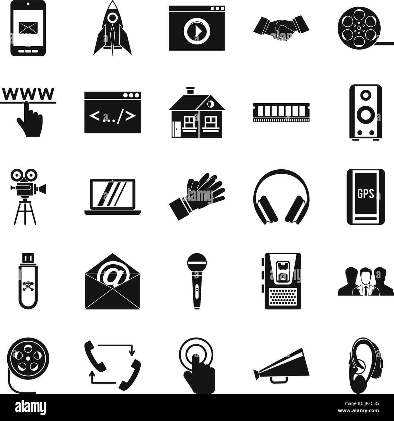 Noise icons set, simple style Stock Vector Image & Art - Alamy