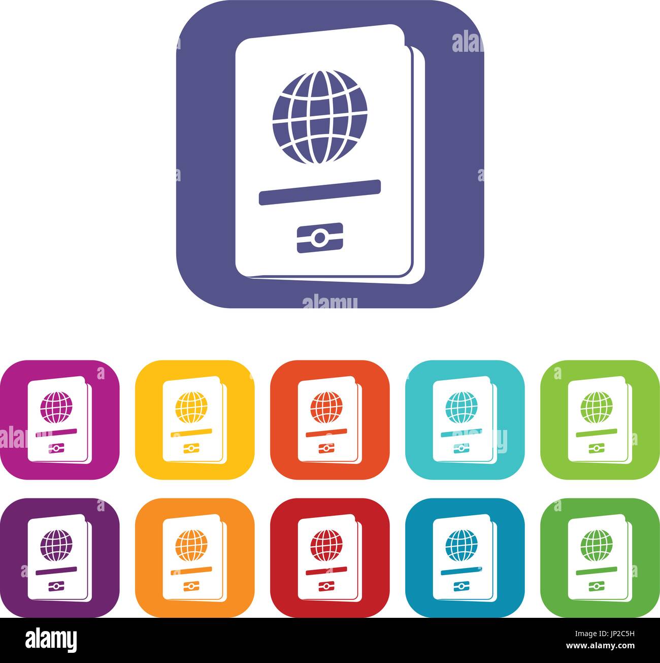 Passport icons set Stock Vector Image & Art - Alamy