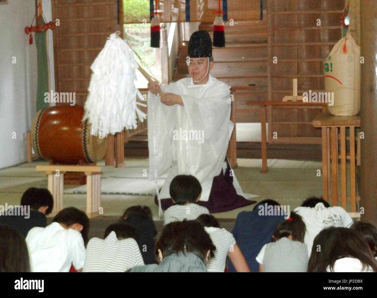 HIGASHIHIROSHIMA, Japan - Mitsunobu Okada, chief priest of Sugimori ...
