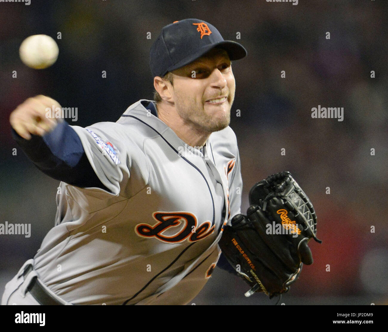 BOSTON, United States - Detroit Tigers starter Max Scherzer pitches in ...