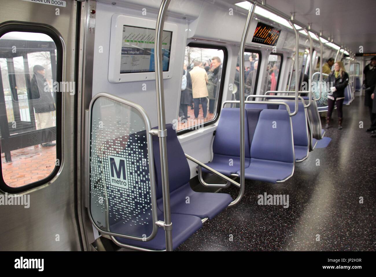 WASHINGTON, United States - Photo shows the inside of a new train ...