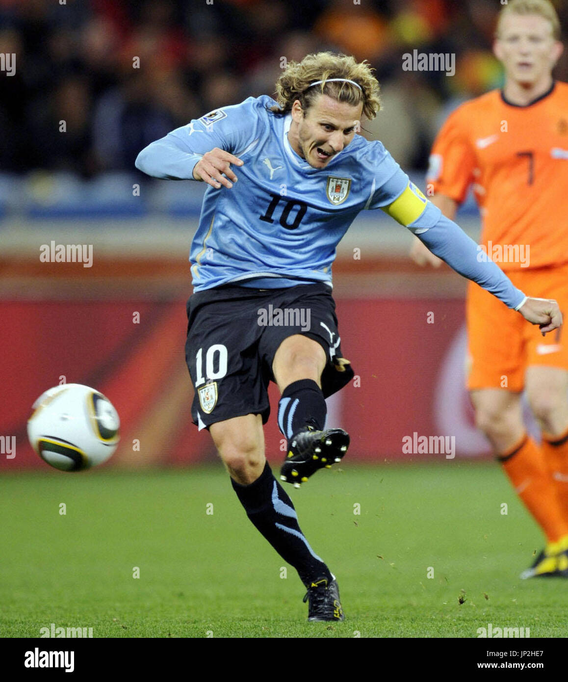 OSAKA, Japan - File photo shows Uruguay striker Diego Forlan scoring ...