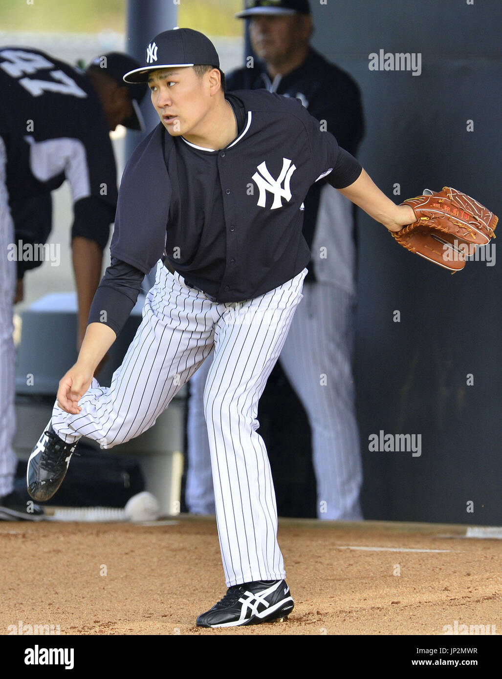 TAMPA, United States - New York Yankees pitcher Masahiro Tanaka throws ...
