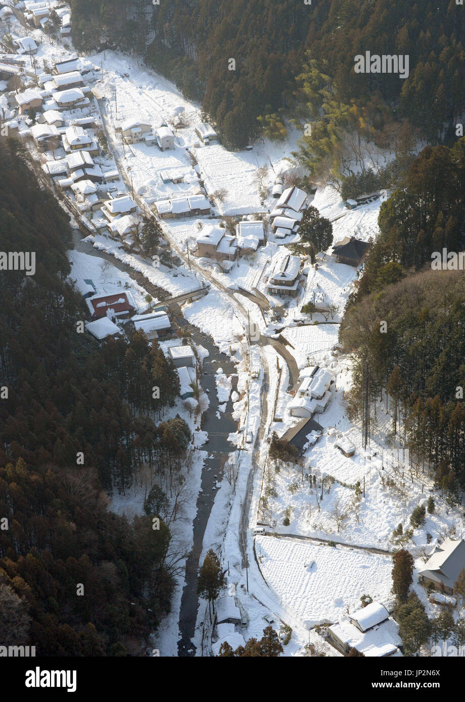 TOKYO, Japan - Photo form a Kyodo News helicopter shows an area of the ...