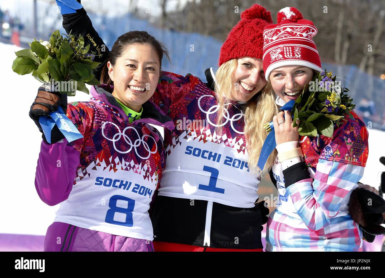 SOCHI, Russia - (From L to R) Tomoka Takeuchi of Japan, Patrizia Kummer ...