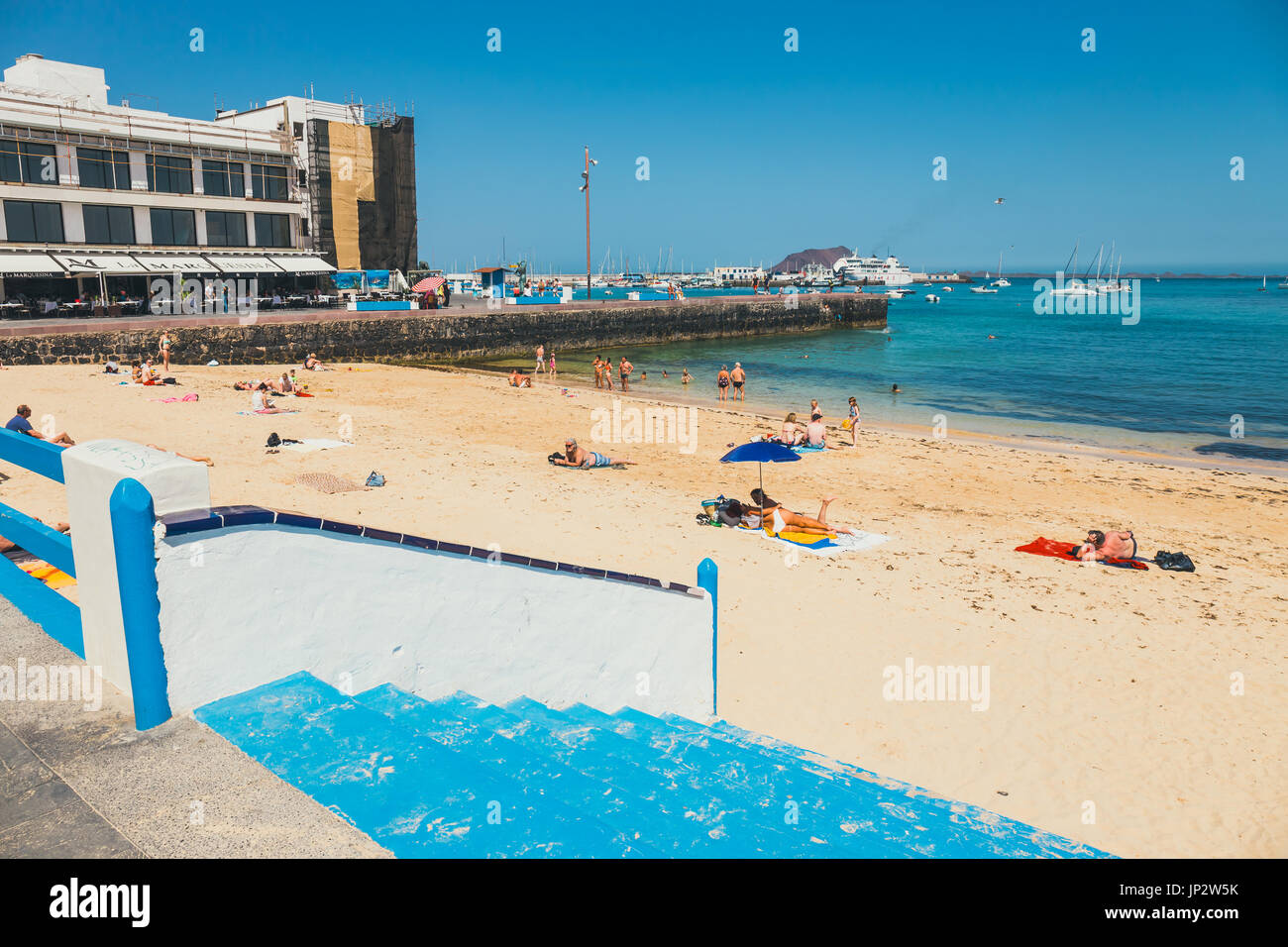 Main street in corralejo fuerteventura hi-res stock photography and ...