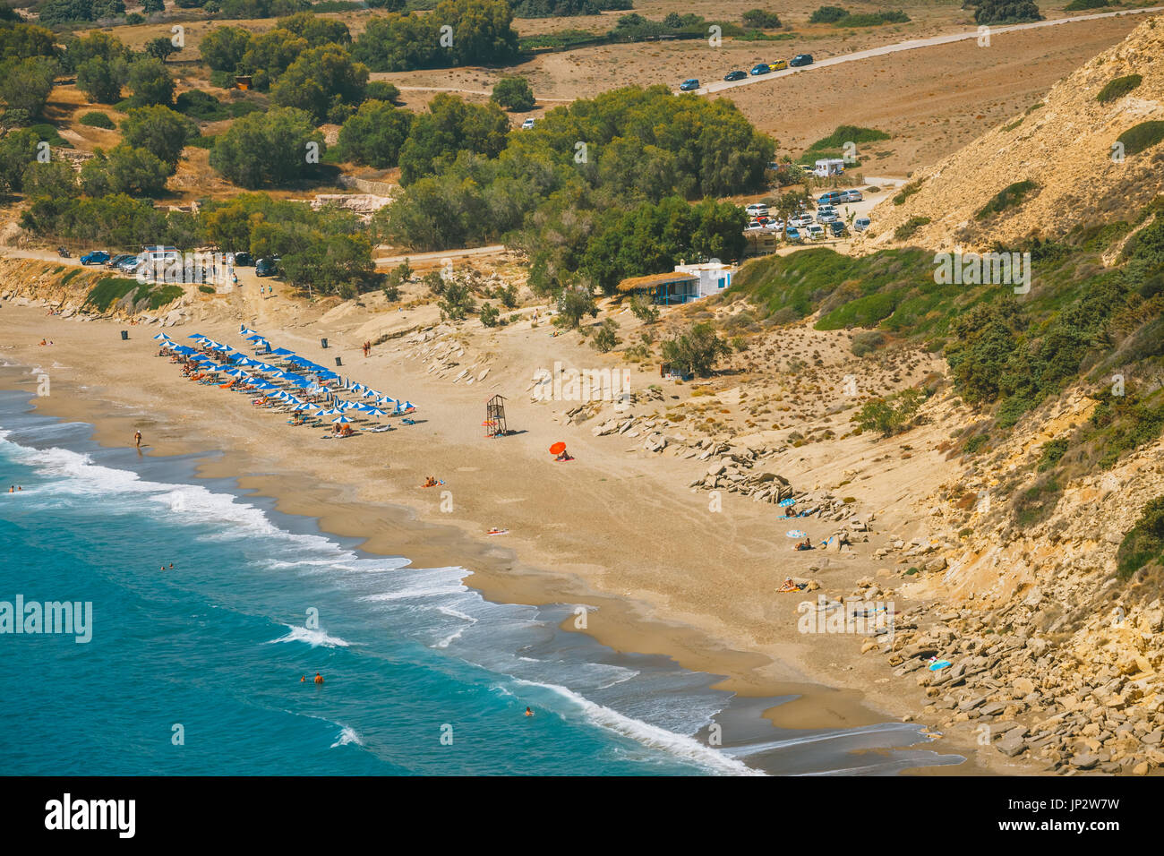 Kommos, beautiful sandy beach near Matala and Kalamaki, Crete, Greece ...