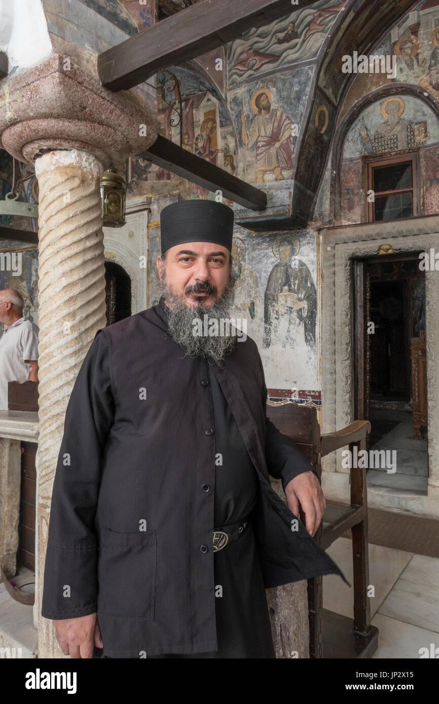Priest at St John the Theologian Monastery,Patmos island, Dodecanese ...