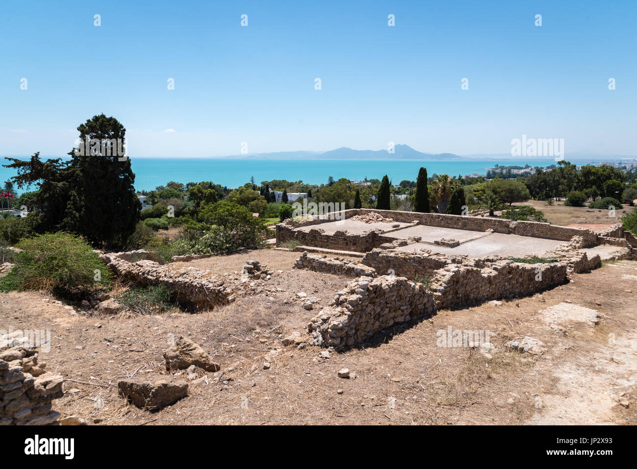 Roman villas, Carthage Stock Photo - Alamy