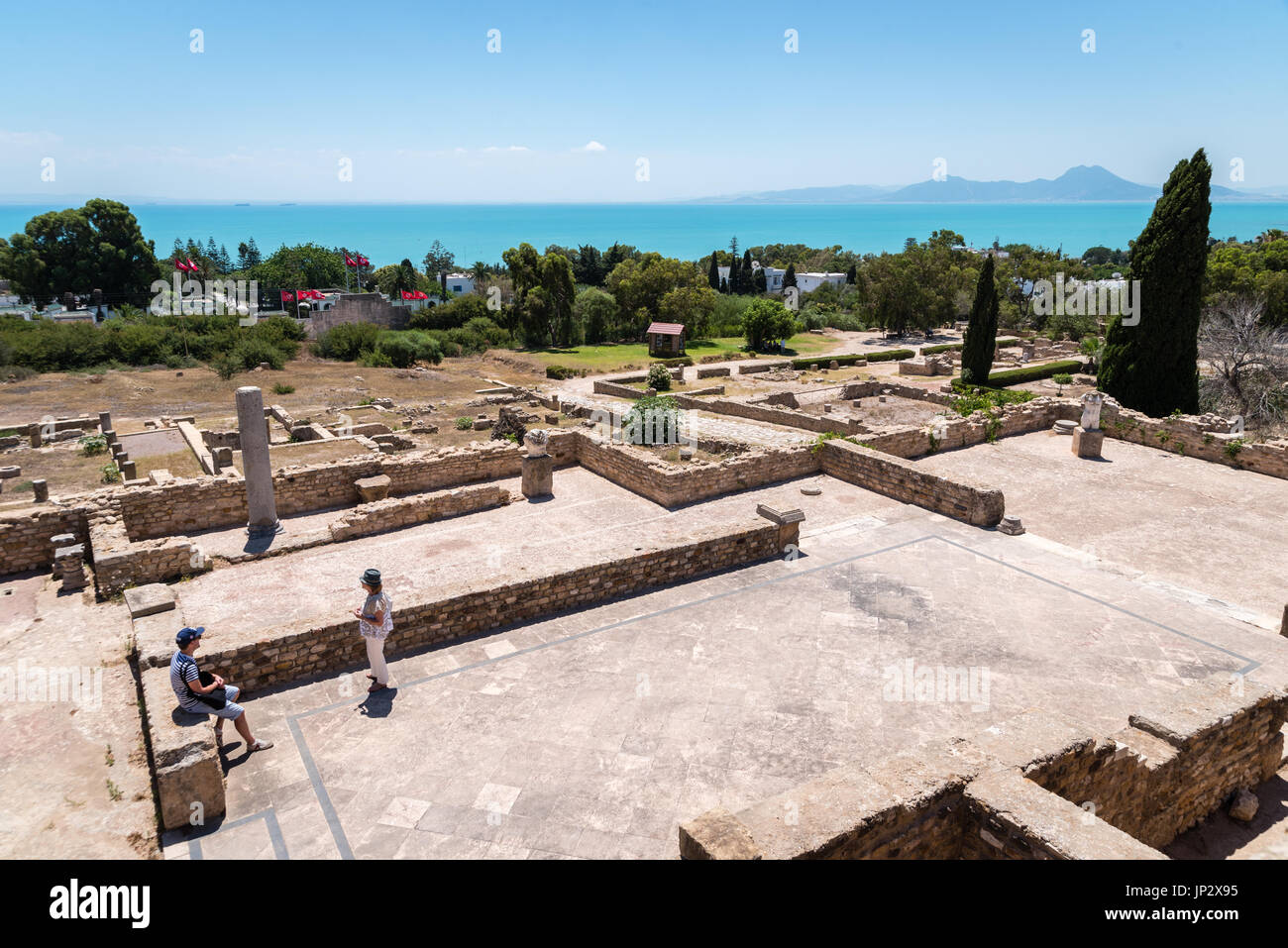 Roman villas, Carthage Stock Photo - Alamy