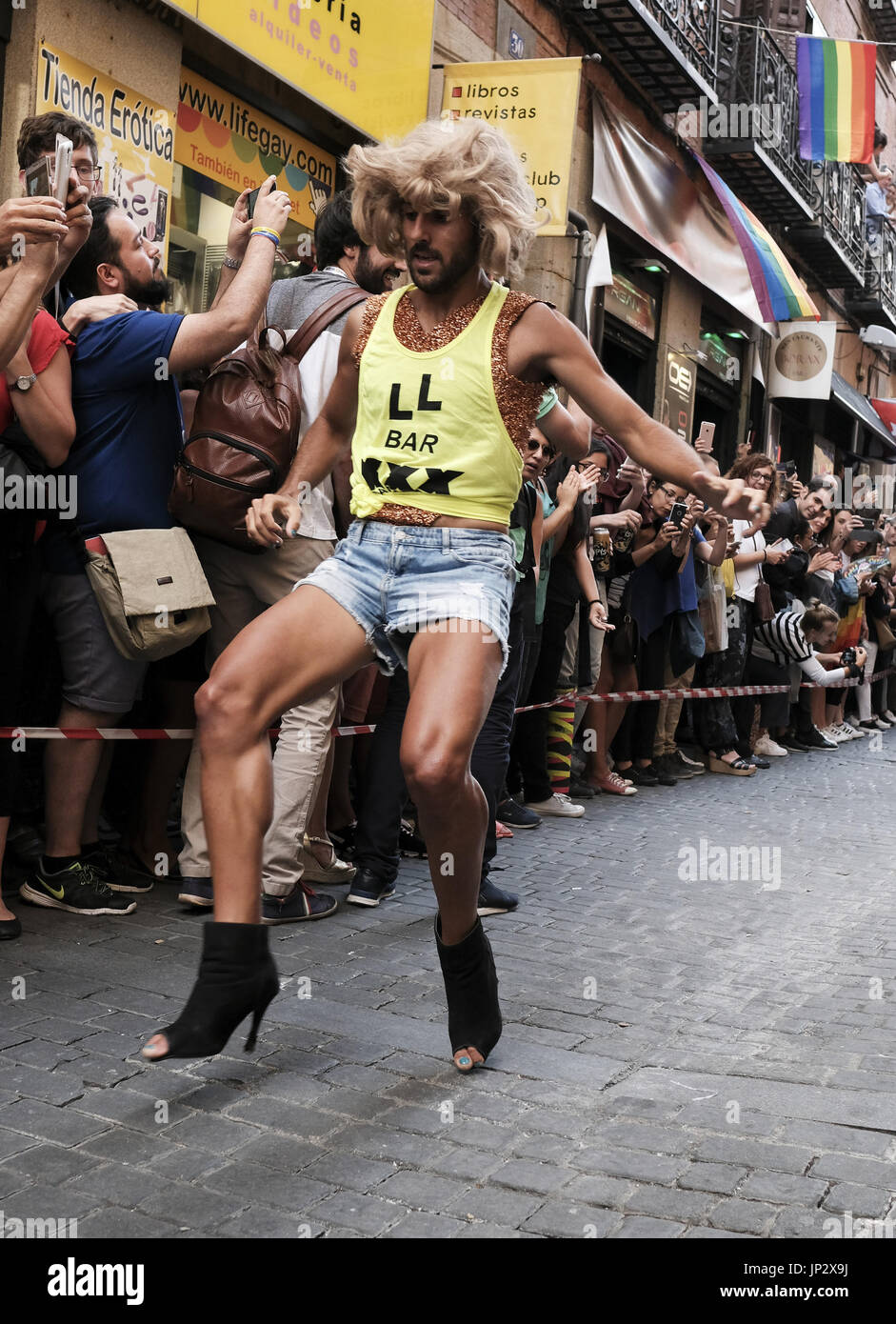 WorldPride Madrid's High Heel Race 2017. The annual festive race in ...