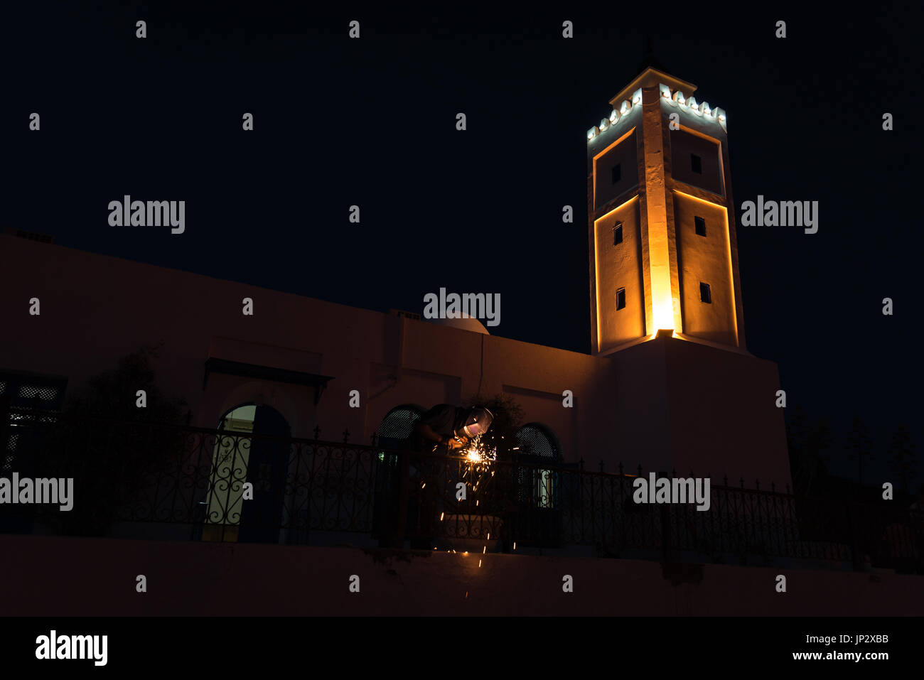 Mosque man in front hi-res stock photography and images - Alamy