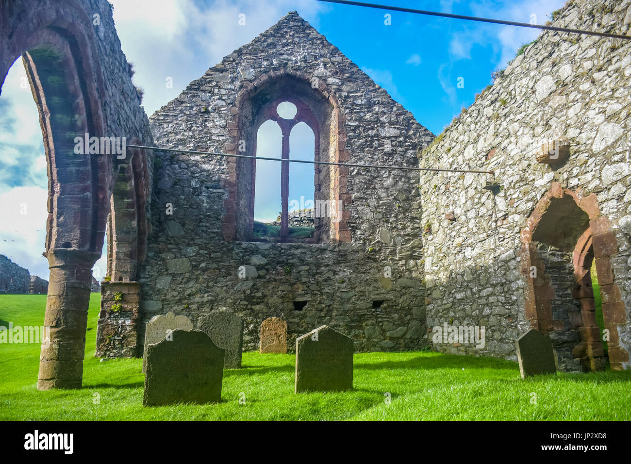 Cemetery in Peel Castle, Isle of Man Stock Photo - Alamy