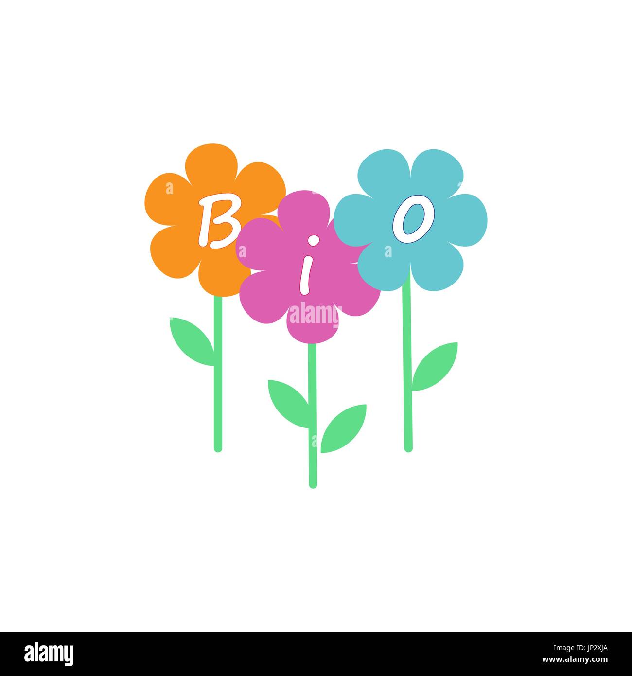 Bio logo flowers. Bio vector logo design template. Eco concept symbol ...