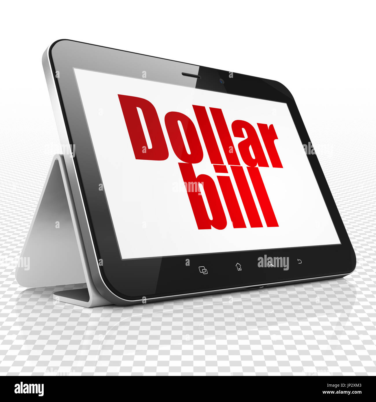 Money concept: Tablet Computer with Dollar Bill on display Stock Photo ...