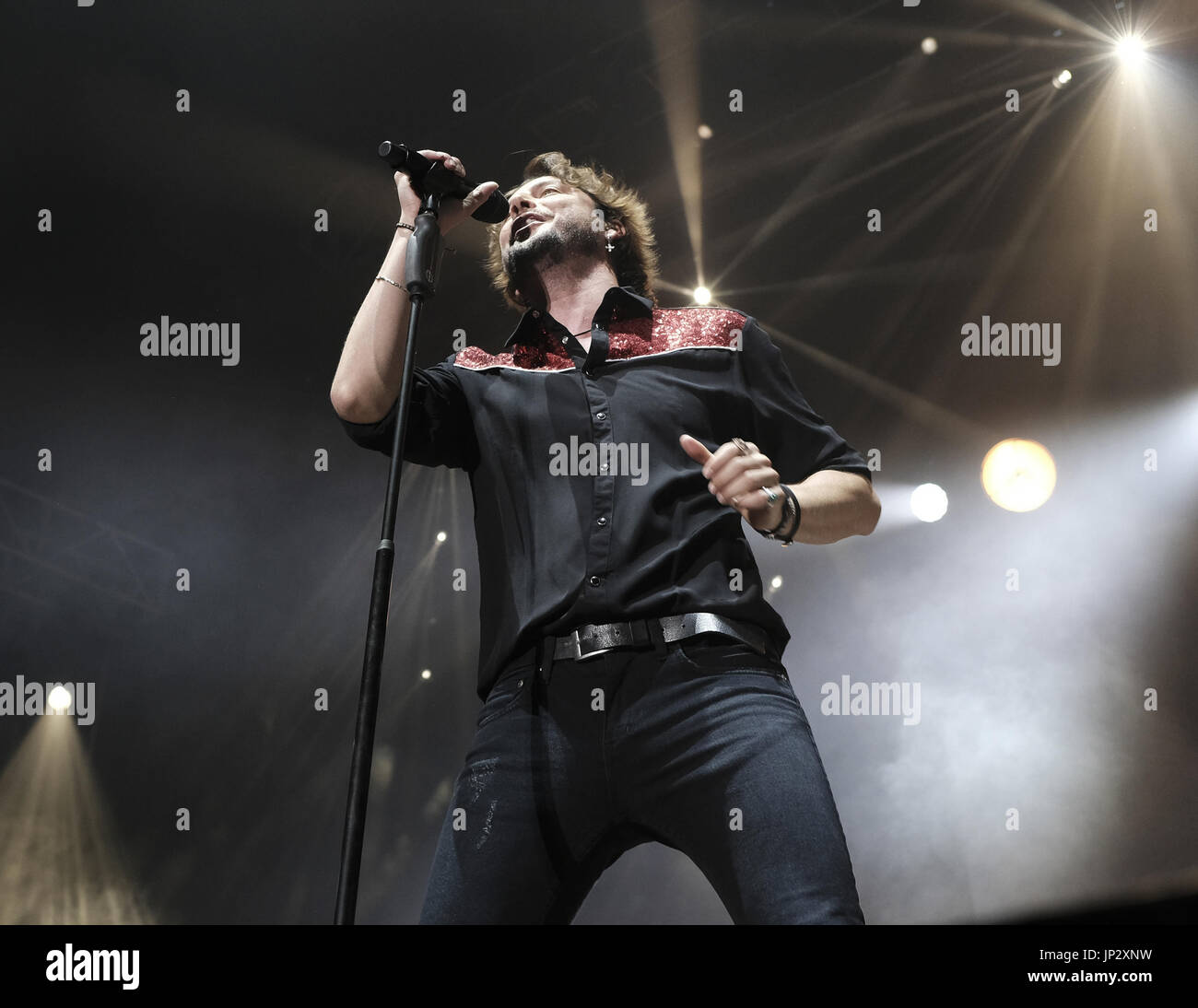 Manuel Carrasco performing in concert at Sports Palace Madrid Featuring ...