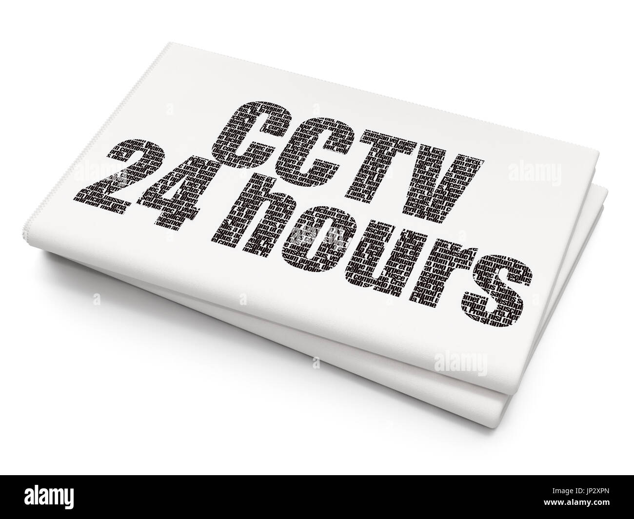 Safety concept: CCTV 24 hours on Blank Newspaper background Stock Photo ...