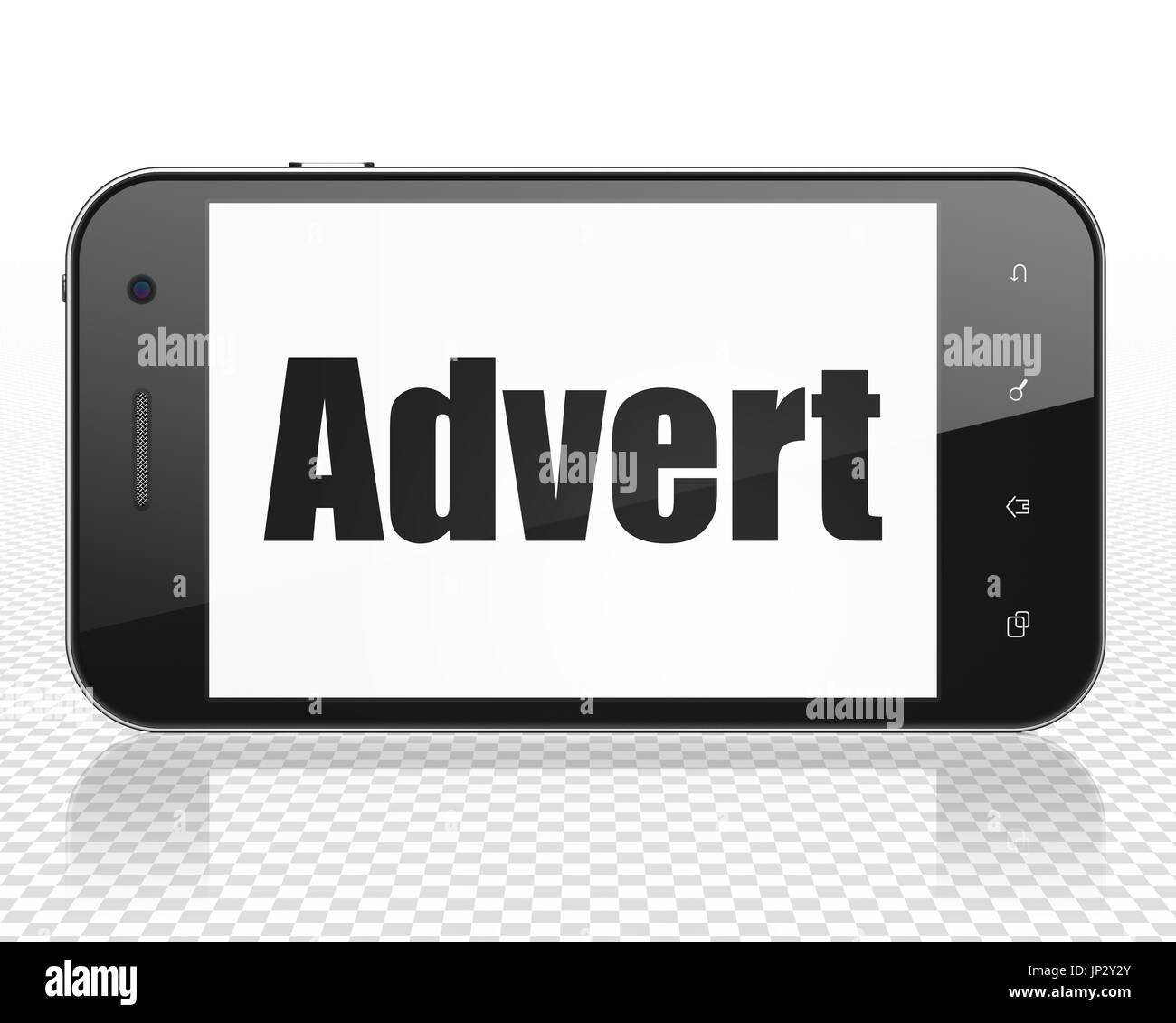 Advertising concept: Smartphone with Advert on display Stock Photo - Alamy