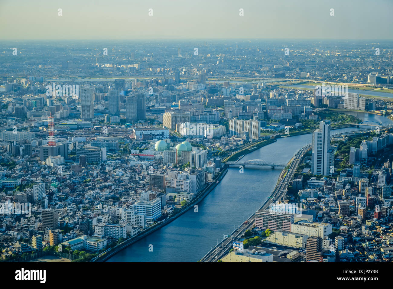 TOKYO, JAPAN - MAY 13: Aerial view of Tokyo cityscape from Tokyo ...