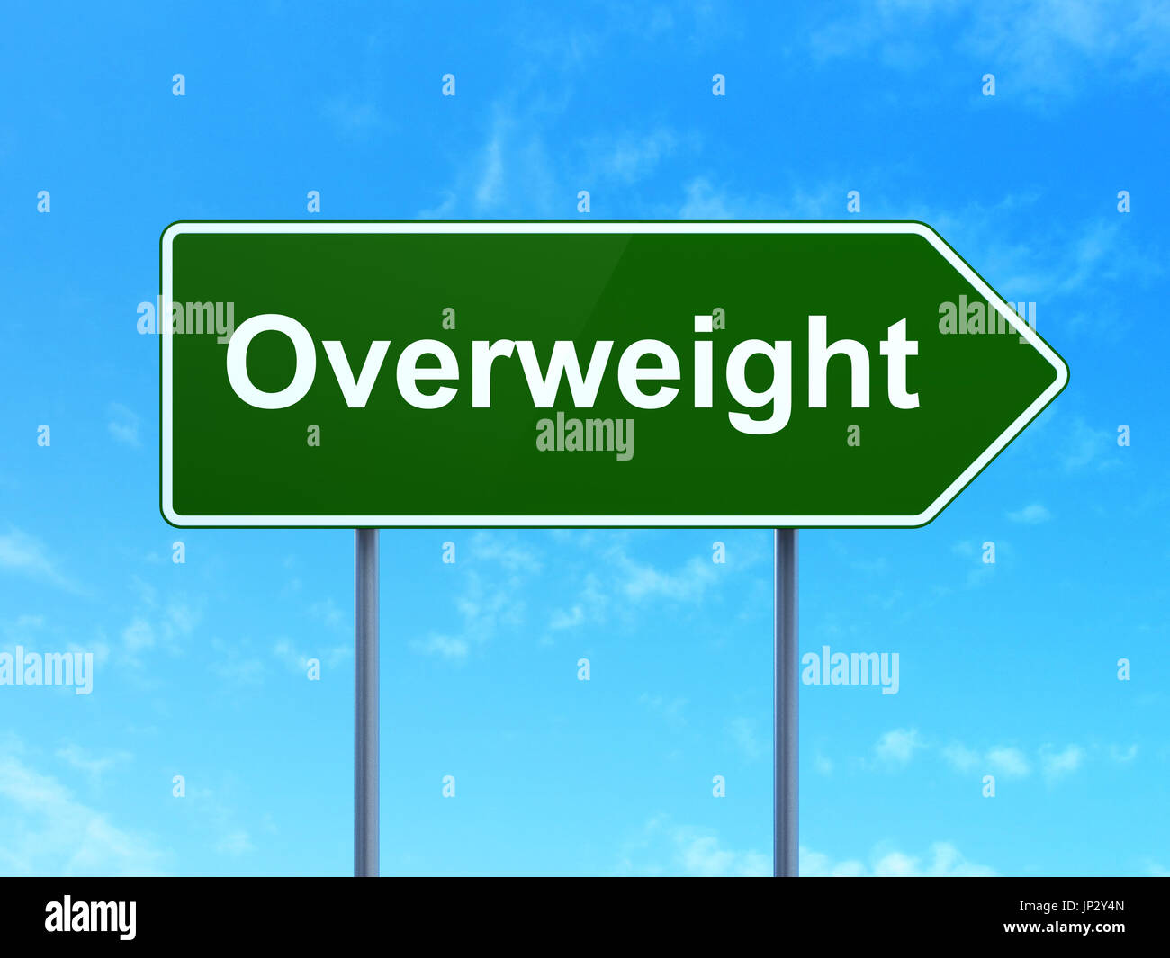 Medicine concept: Overweight on road sign background Stock Photo - Alamy