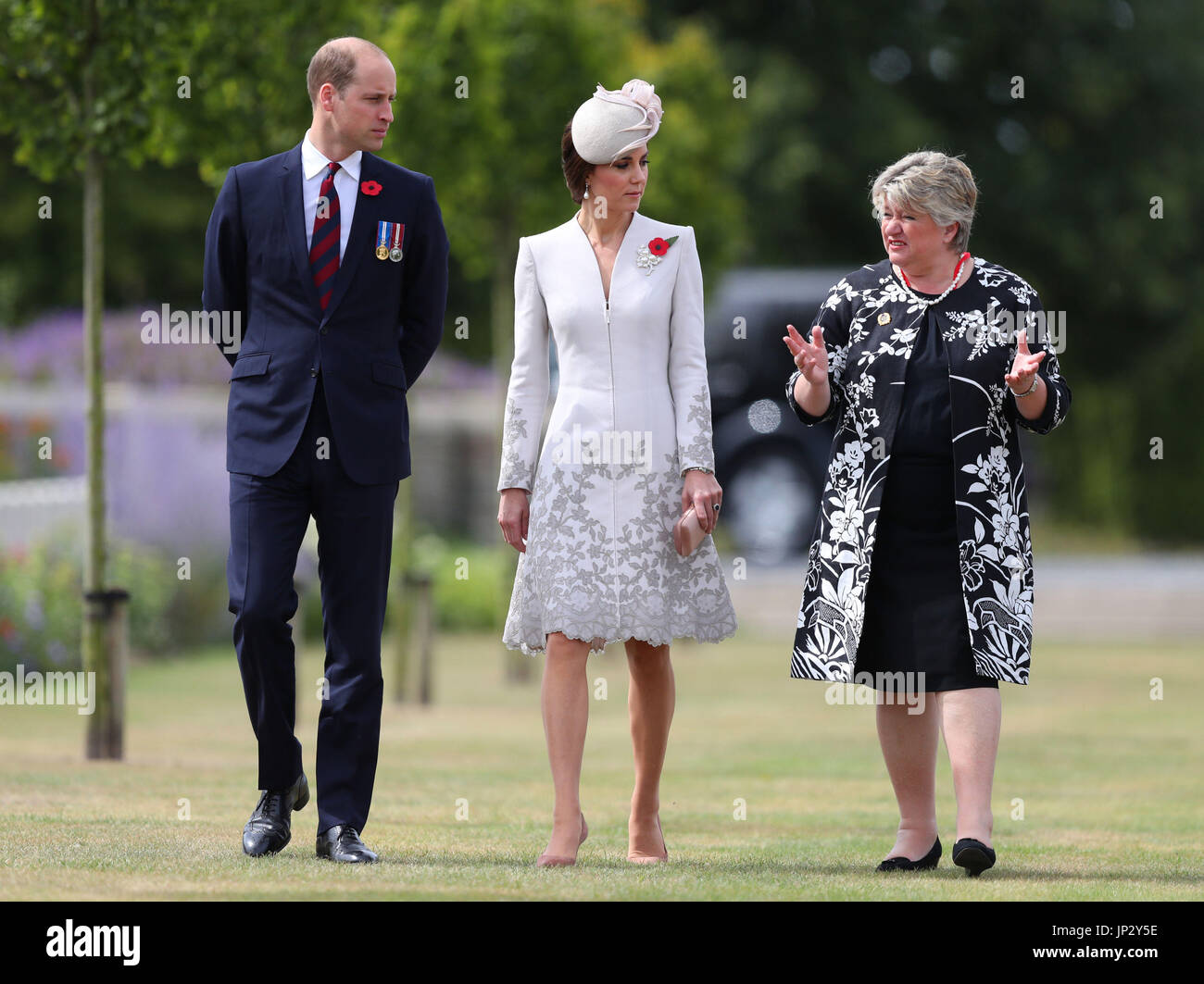 The Duke and Duchess of Cambridge speak with Victoria Wallace, Director ...