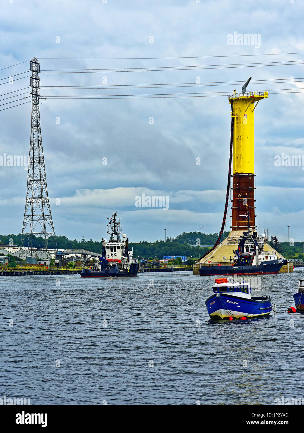 Large floating wind turbines manufactured at Wallsend Neptune Offshore ...
