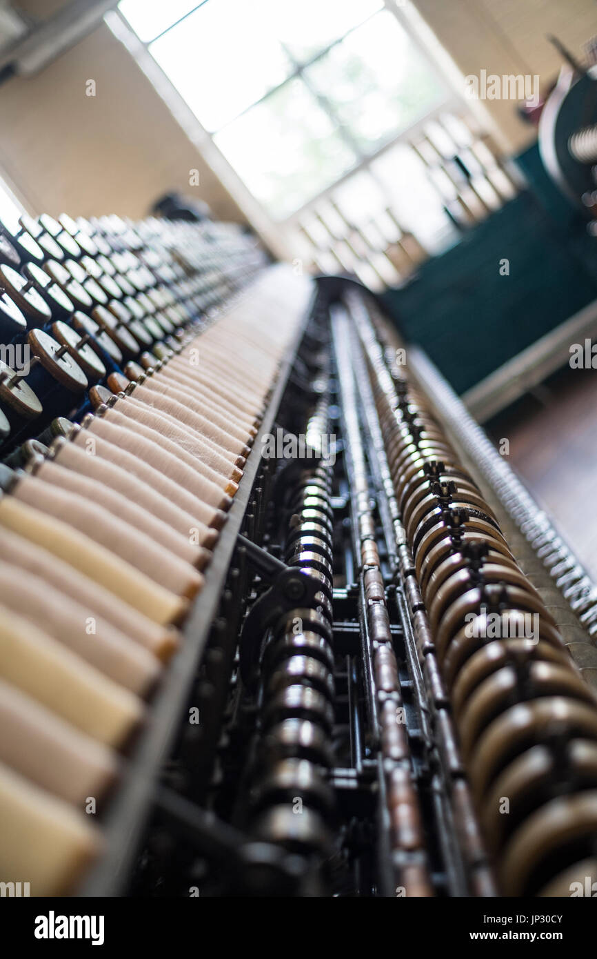 Some of the machinery on display at the Industrial Museum in Bradford ...